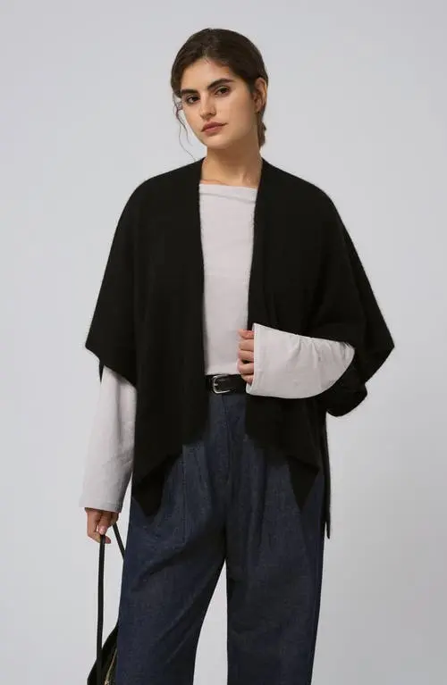 JUANA Cashmere Cape - Black