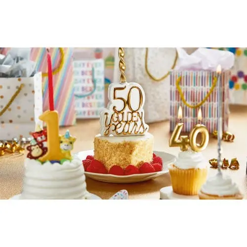 TAG Happy 25 Years Cake Topper Candleholder Earthenware Everyday