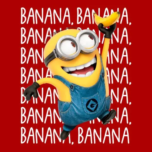 DESPICABLE ME Minions Repeat Short Sleeve Graphic T-shirt - Red