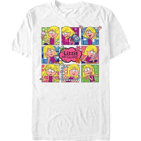 LIZZIE MCGUIRE Colorful Collage Graphic T-shirt