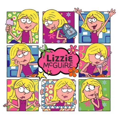 LIZZIE MCGUIRE Colorful Collage Graphic T-shirt