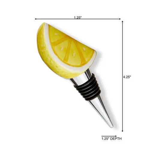 TAG Lemon Bottle Stopper Earthenware Summer