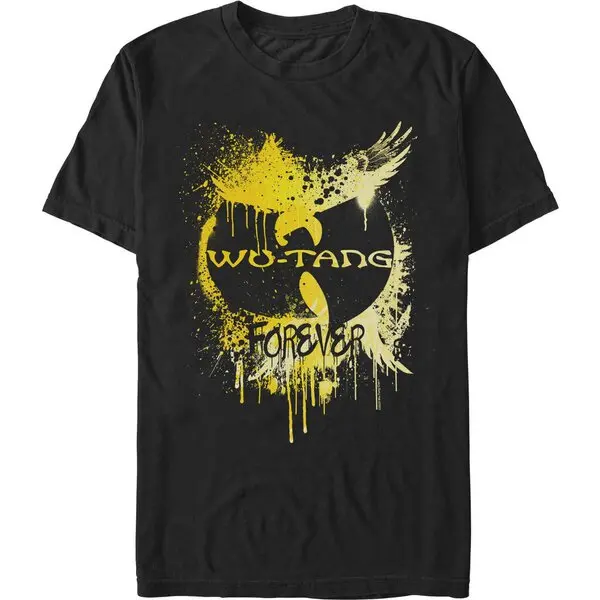 WU-TANG CLAN Paint Splash Forever Logo Graphic T-shirt - Black