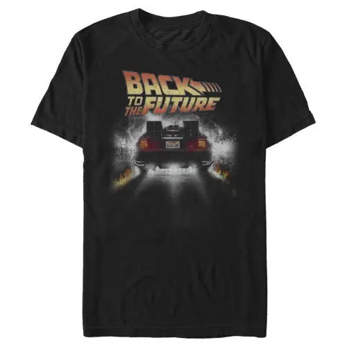 BACK TO THE FUTURE Time Machine Glow Graphic T-shirt - Black