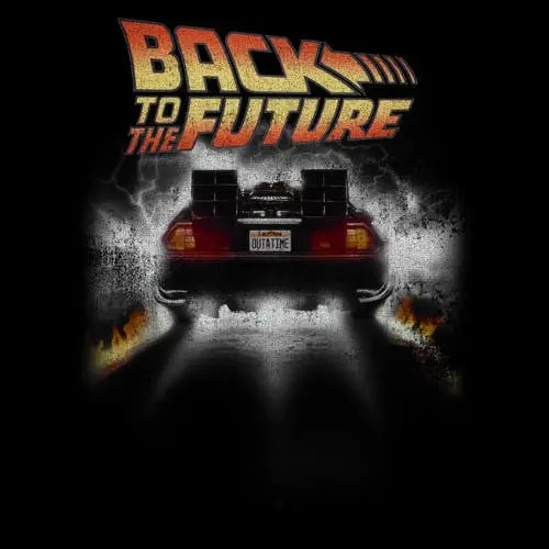 BACK TO THE FUTURE Distressed Back Car Graphic T-shirt