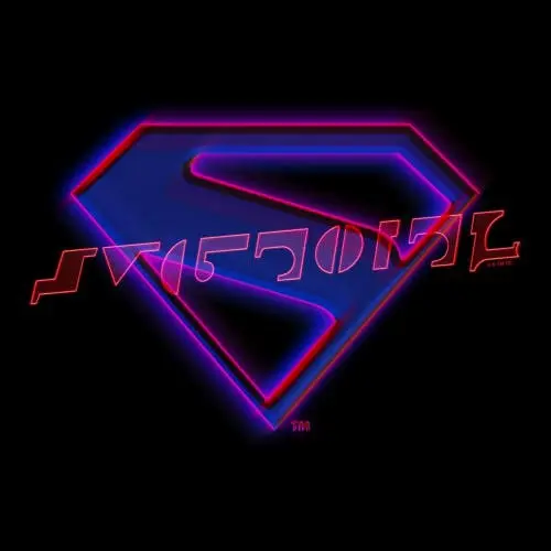 SUPERGIRL Neon Classic Logo Short Sleeve Graphic T-shirt
