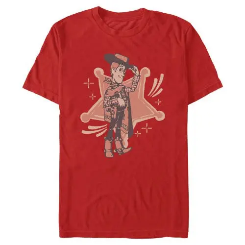 TOY STORY 5 I Am Woody Badge Graphic T-shirt - Red