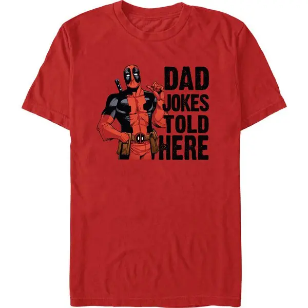 MARVEL Deadpool Dad Jokes Told Here Graphic T-shirt