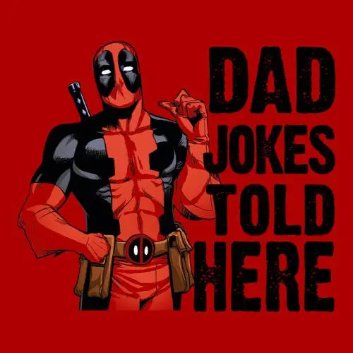 MARVEL Deadpool Dad Jokes Told Here Graphic T-shirt