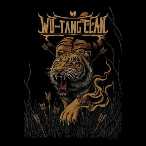 WU-TANG CLAN Wilderness Tiger Art Logo Short Sleeve Graphic T-shirt