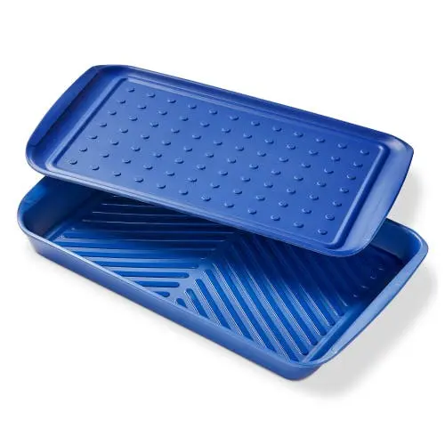 TAG Melmn Grill Marinade & Prep Tray S/2 Melamine Summer - Blue