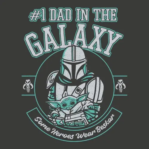 STAR WARS: THE MANDALORIAN Some Dads Wear Beskar Short Sleeve Graphic T-shirt - Pepper