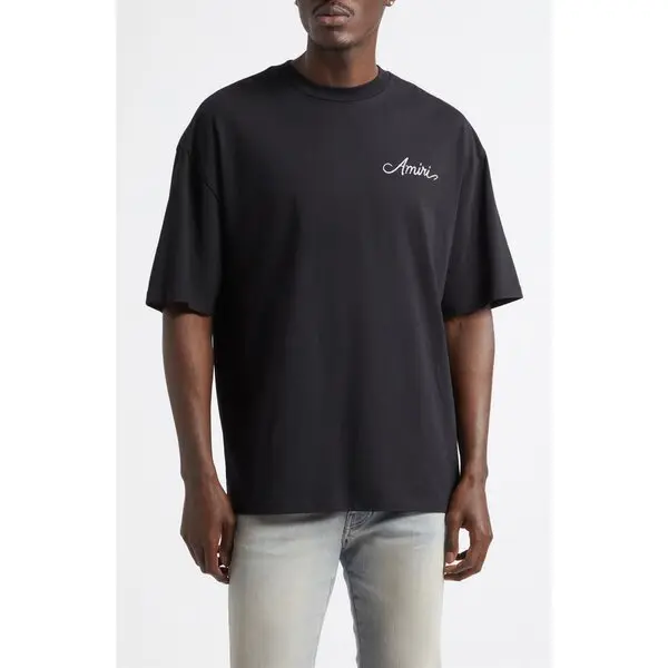 Amiri Oversize Ma Check Patch Appliqué Skate T-shirt