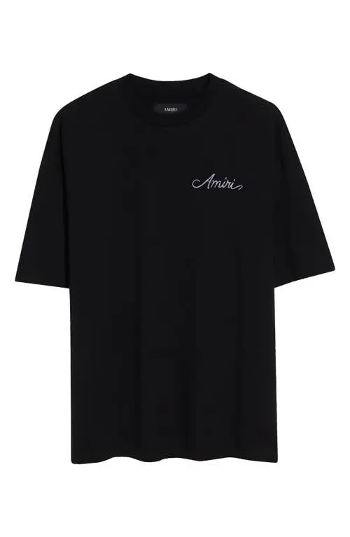 Amiri Oversize Ma Check Patch Appliqué Skate T-shirt