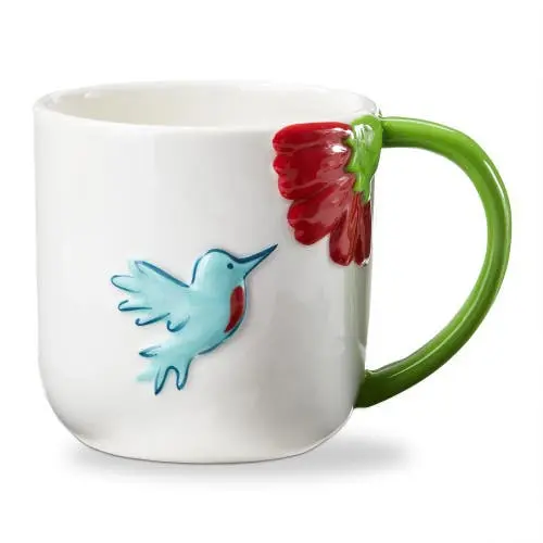 TAG Hummingbird Earthenware Mug Multi 18 Oz 4.04 X 4.04 X 4.01