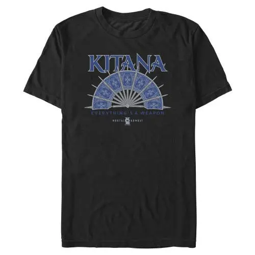 MORTAL KOMBAT II Kitana Steel Fan Everything Catchphrase Short Sleeve Graphic T-shirt