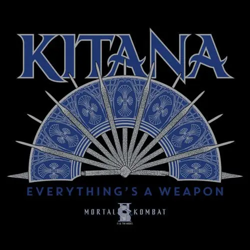 MORTAL KOMBAT II Kitana Steel Fan Everything Catchphrase Short Sleeve Graphic T-shirt