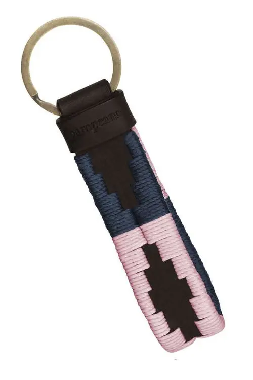 PAMPEANO Charro Loop Keyring - Brown/pink/navy