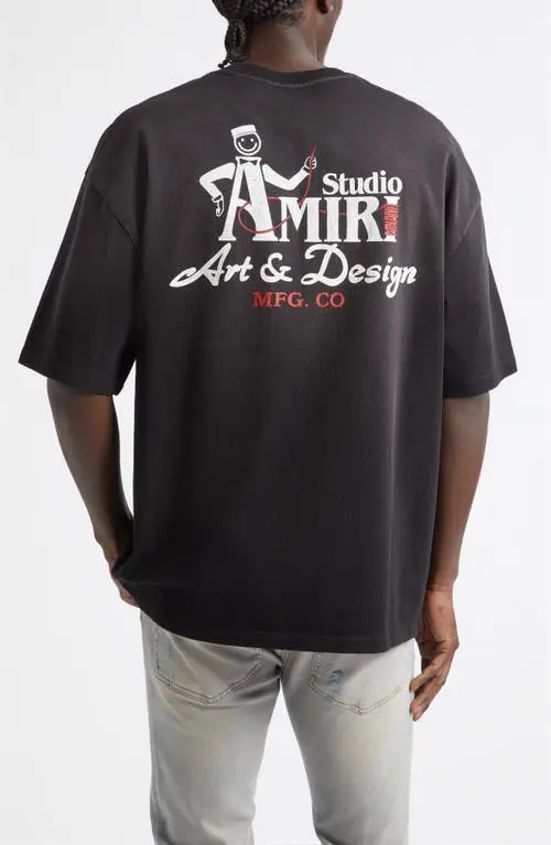 Amiri Oversize Studio Embroidered Skate T-shirt