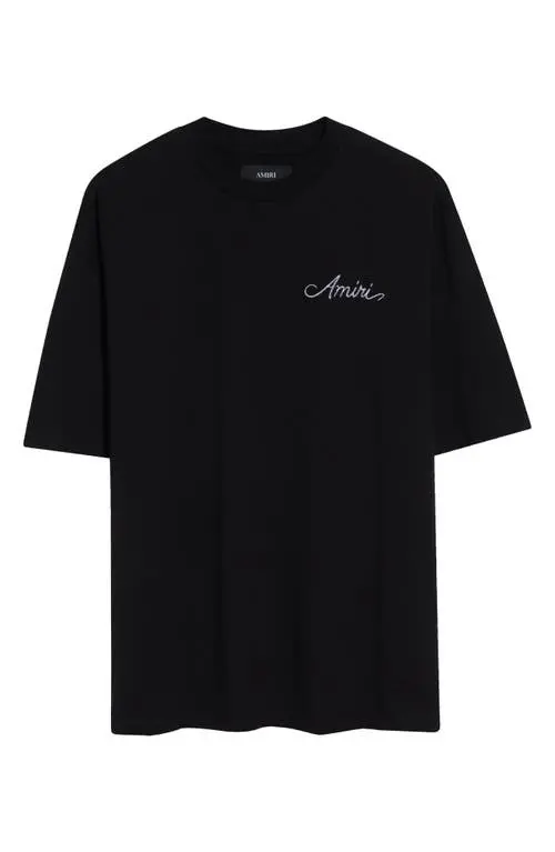 Amiri Oversize Studio Embroidered Skate T-shirt