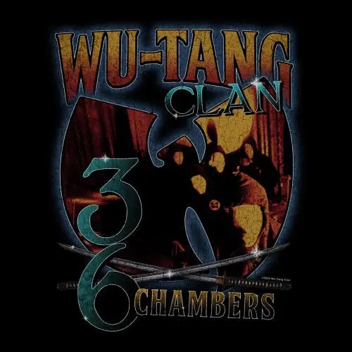 WU-TANG CLAN 36 Chambers Album Cover Artwork Short Sleeve Graphic T-shirt