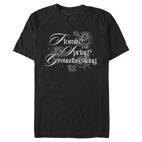 THE DEVIL WEARS PRADA Florals For Spring Groundbreaking Quote Short Sleeve Graphic T-shirt