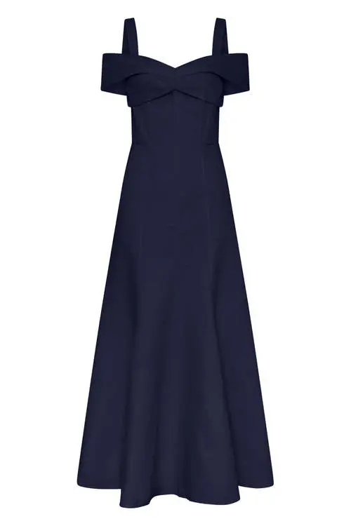 NICHOLAS Ivana Linen Dress - Midnight
