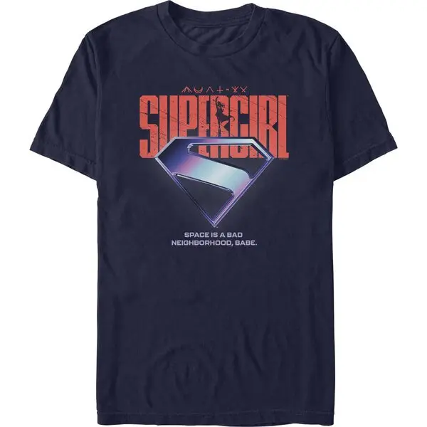 SUPERGIRL Space Is Bad Logo Short Sleeve Graphic T-shirt