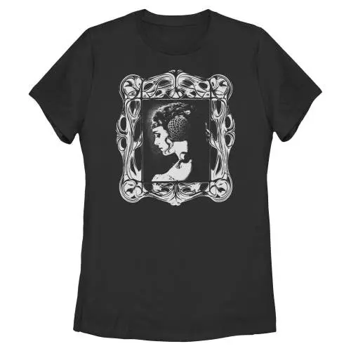STAR WARS: ATTACK OF THE CLONES Framed Padme Profile Short Sleeve Graphic T-shirt - Black