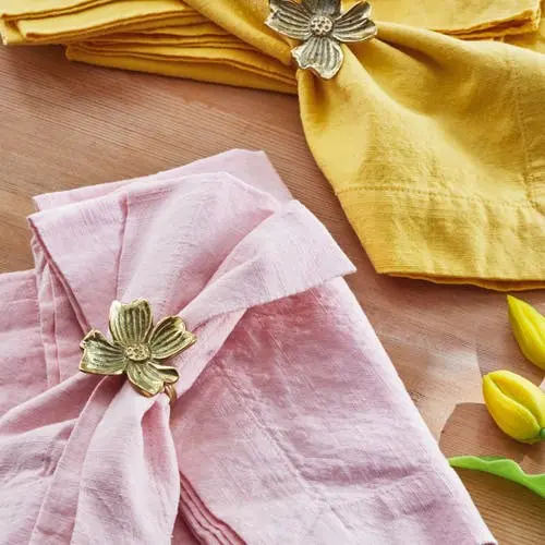 TAG Threads Slub Bcloth Napkins Set Of 4 Machine Washable
