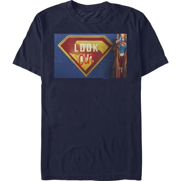 SUPERGIRL Look Out Graffiti Poster Short Sleeve Graphic T-shirt