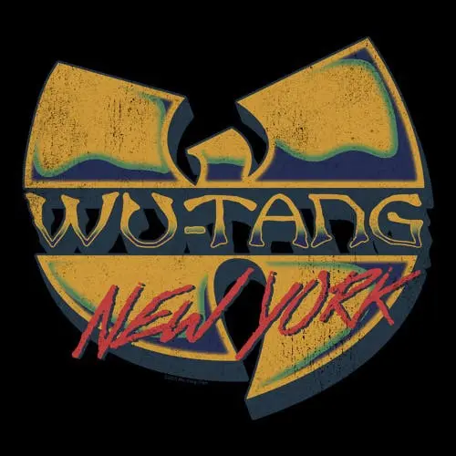 WU-TANG CLAN New York Distressed Retro Logo Short Sleeve Graphic T-shirt