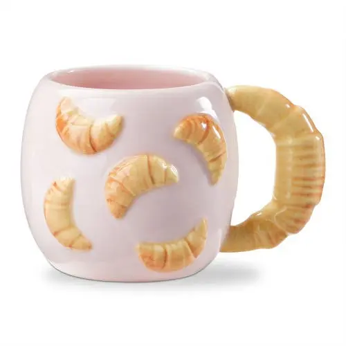 TAG Croissant Mug Earthenware 17 Oz Multi 4.11 X 4.11 X 3.8