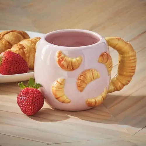 TAG Croissant Mug Earthenware 17 Oz Multi 4.11 X 4.11 X 3.8