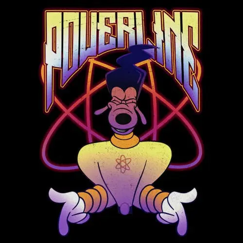 A GOOFY MOVIE Powerline Retro Short Sleeve Graphic T-shirt - Black