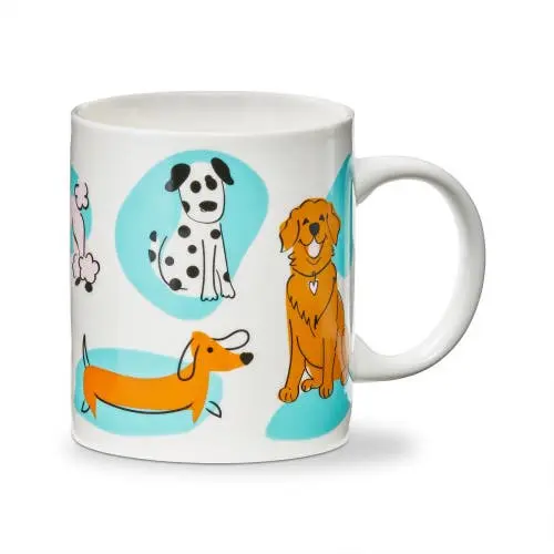 TAG Dashing Dogs Bone China Mug Multi 12 Oz 3.25 X 3.25 X 3.5