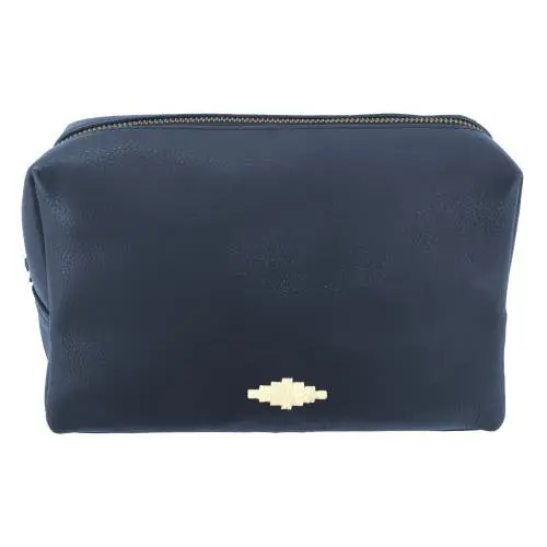 PAMPEANO Afeite Washbag In Canvas And Leather - Navy