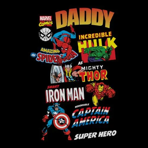 MARVEL My Daddy Is My Superhero Short Sleeve Graphic T-shirt