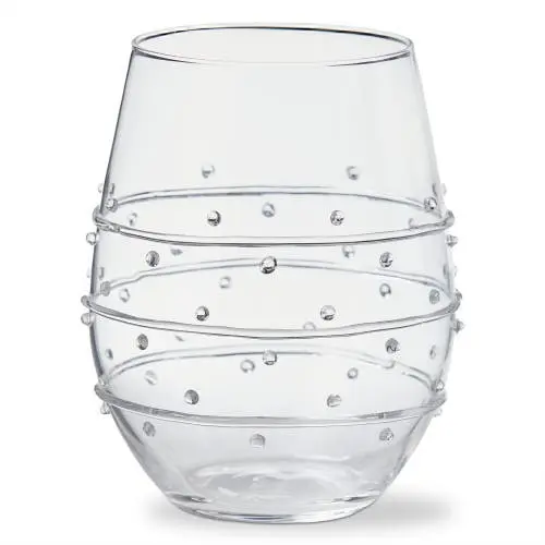 TAG Jensen Stemless Wine Glass Borosilicate Glass 20 Oz 3.7x3.7x4.72 - Clear