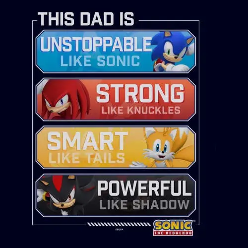 SONIC THE HEDGEHOG This Dad Is Quote Short Sleeve Graphic T-shirt