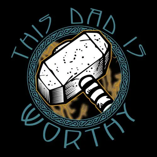 MARVEL This Dad Is Worthy Graphic T-shirt