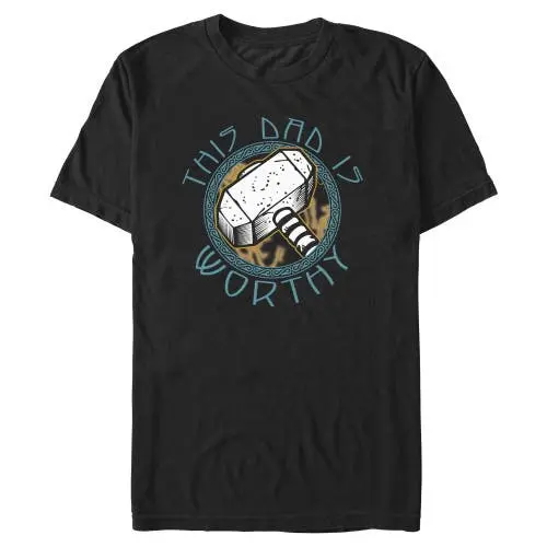 MARVEL This Dad Is Worthy Short Sleeve Graphic T-shirt