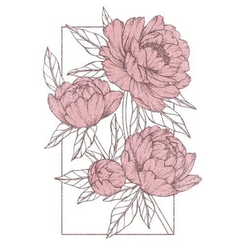 LOST GODS Distressed Peonies Graphic T-shirt