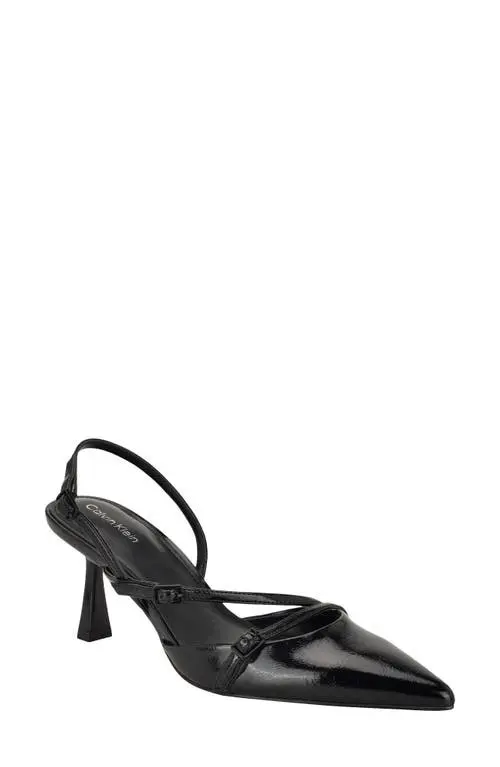 Calvin Klein Tarlie Pointed Toe Slingback Pump - Black