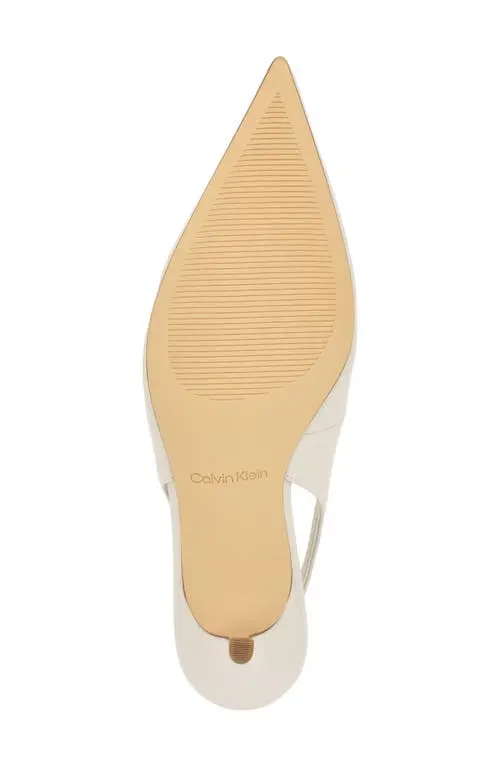 Calvin Klein Emersyn Pointed Toe Slingback Pump - Ivory