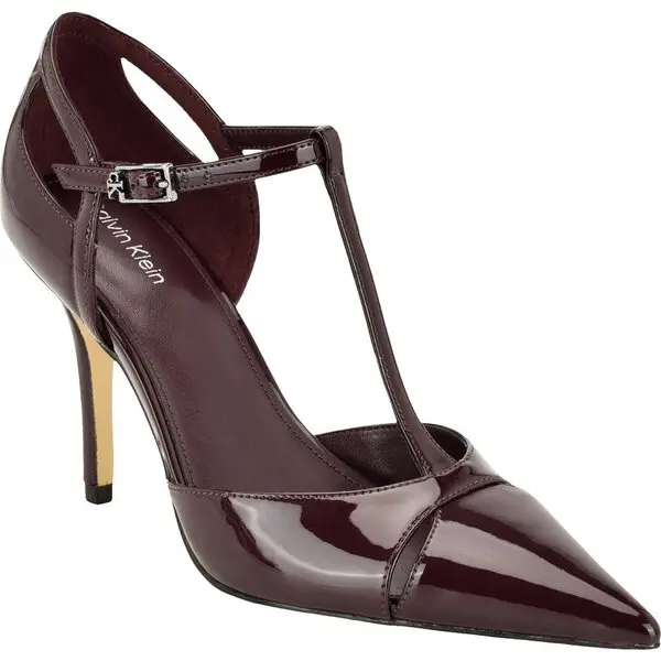 Calvin Klein Odielle Pointed Toe Pump - Dark Red 600
