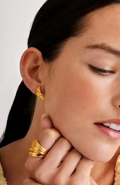 KATIE LOXTON Floramour Plated Ear Crawlers