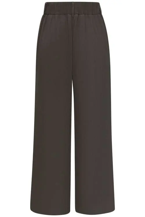 LASCANA Wide Leg Linen Blend Pants - Olive