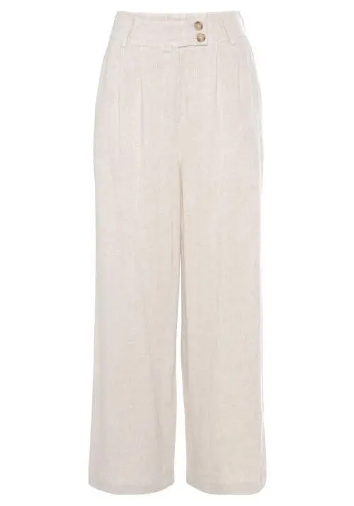 LASCANA Wide Leg Linen Pants
