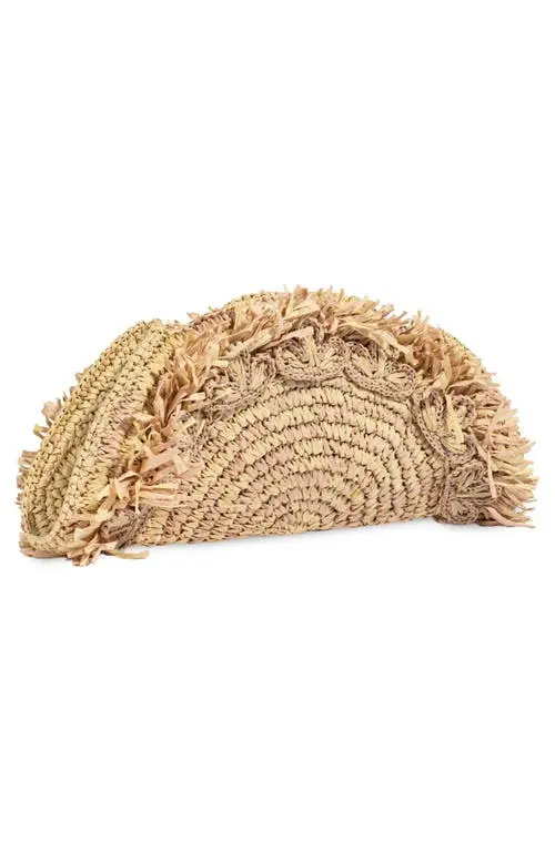 Sam Edelman Lily Straw Clutch - Brown